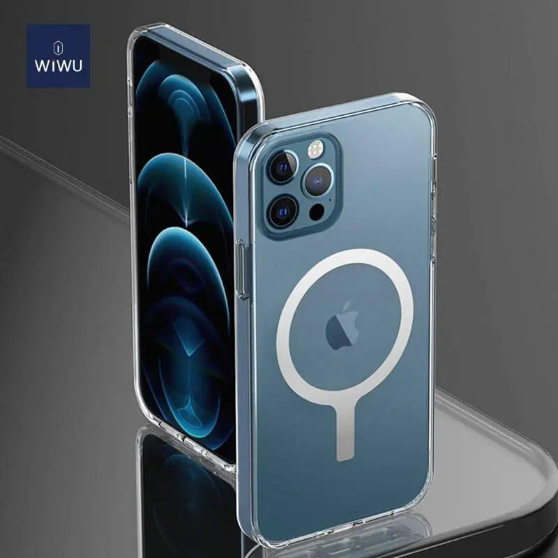 WiWU Phone Case with Magnetic Wireless Charger Ring Shockproof For ...